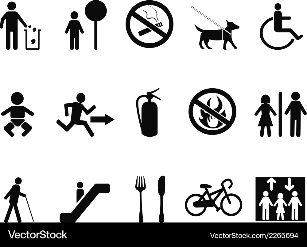 International service symbols Royalty Free Vector Image