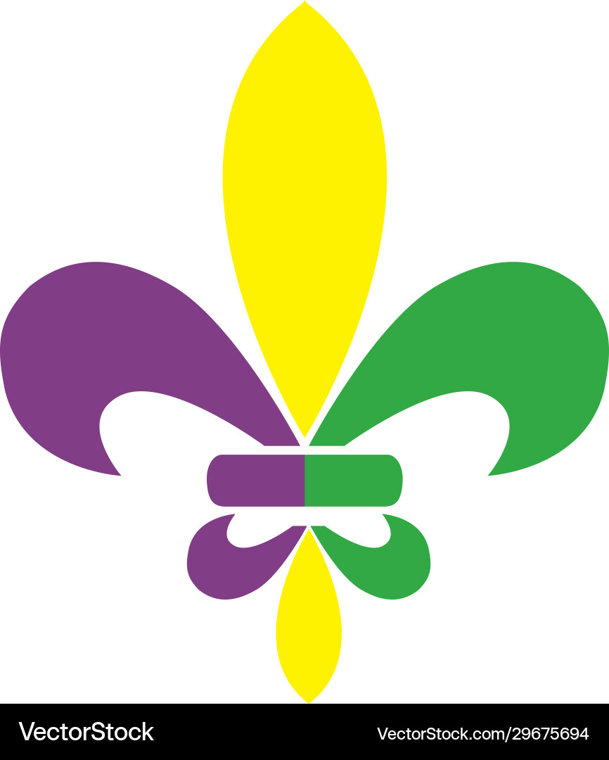 Mardi Gras Fleur de Lis Royalty Free Vector Image