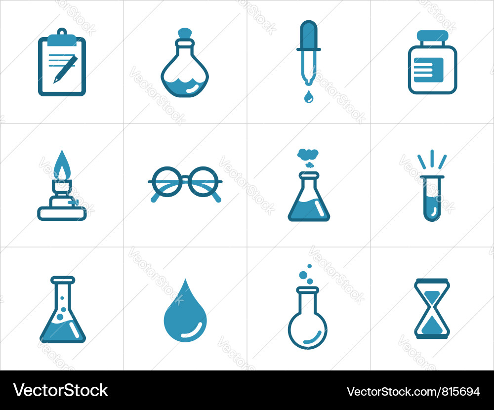 Science Icon Set Royalty Free Vector Image - VectorStock