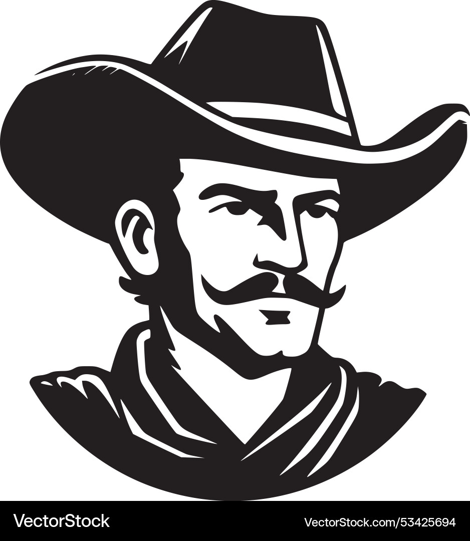 Western - minimalist and simple silhouette Vector Image