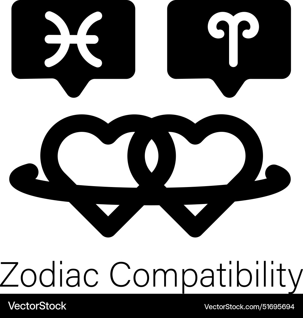 Zodiac compatibility Royalty Free Vector Image