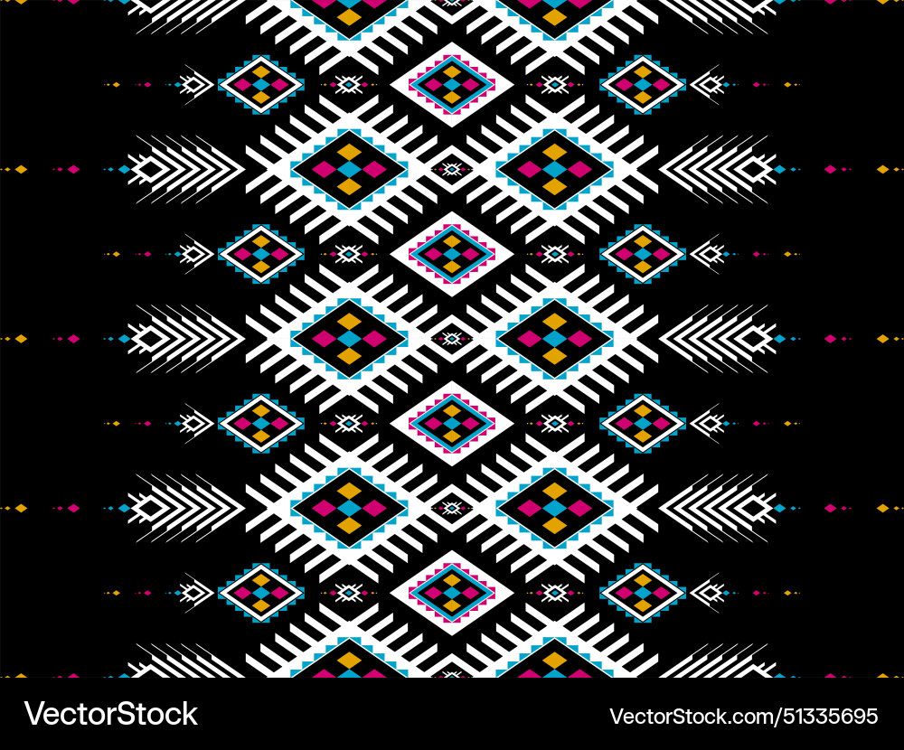 Aztec ethnic pattern art geometric seamless Vector Image