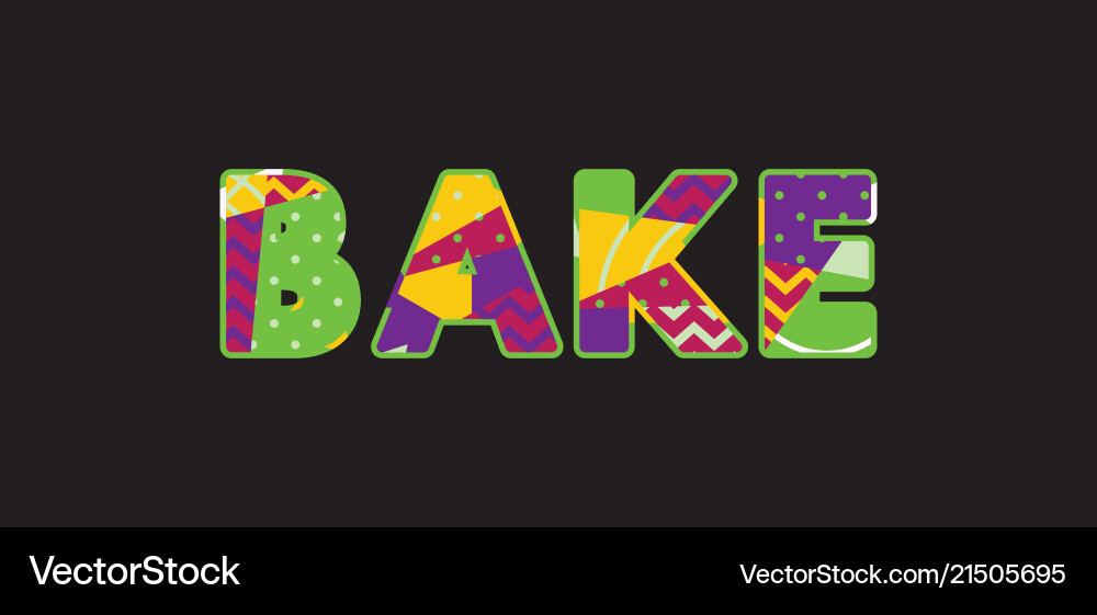 Bake concept word art Royalty Free Vector Image