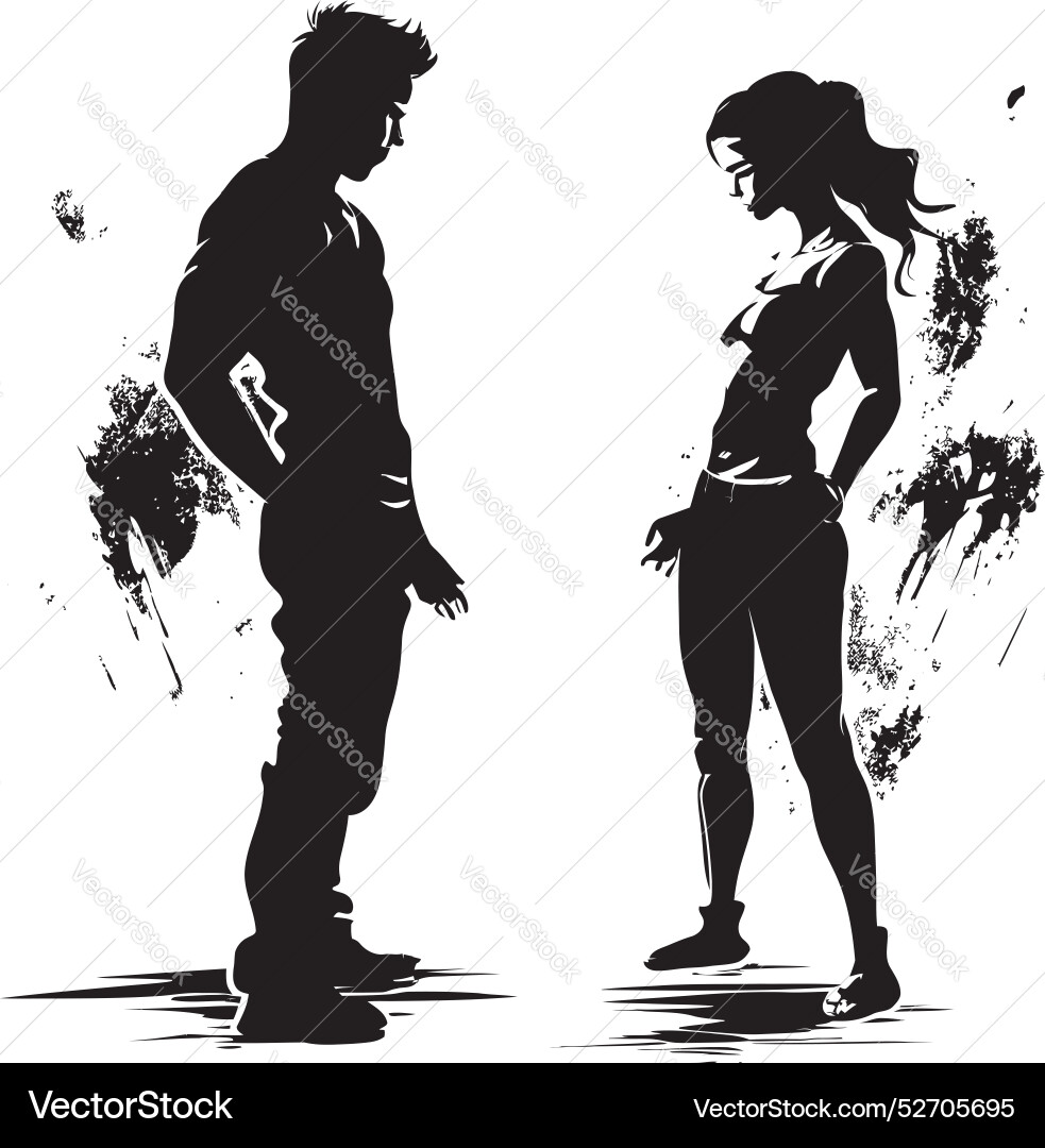 Clash crescendo graphic of couples conflict Vector Image