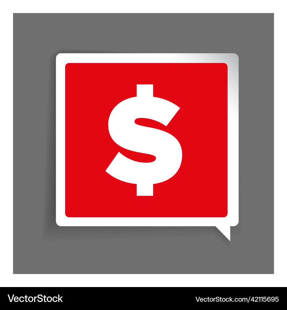 Dollar Zeichenlabel Royalty Free Vector Image - VectorStock