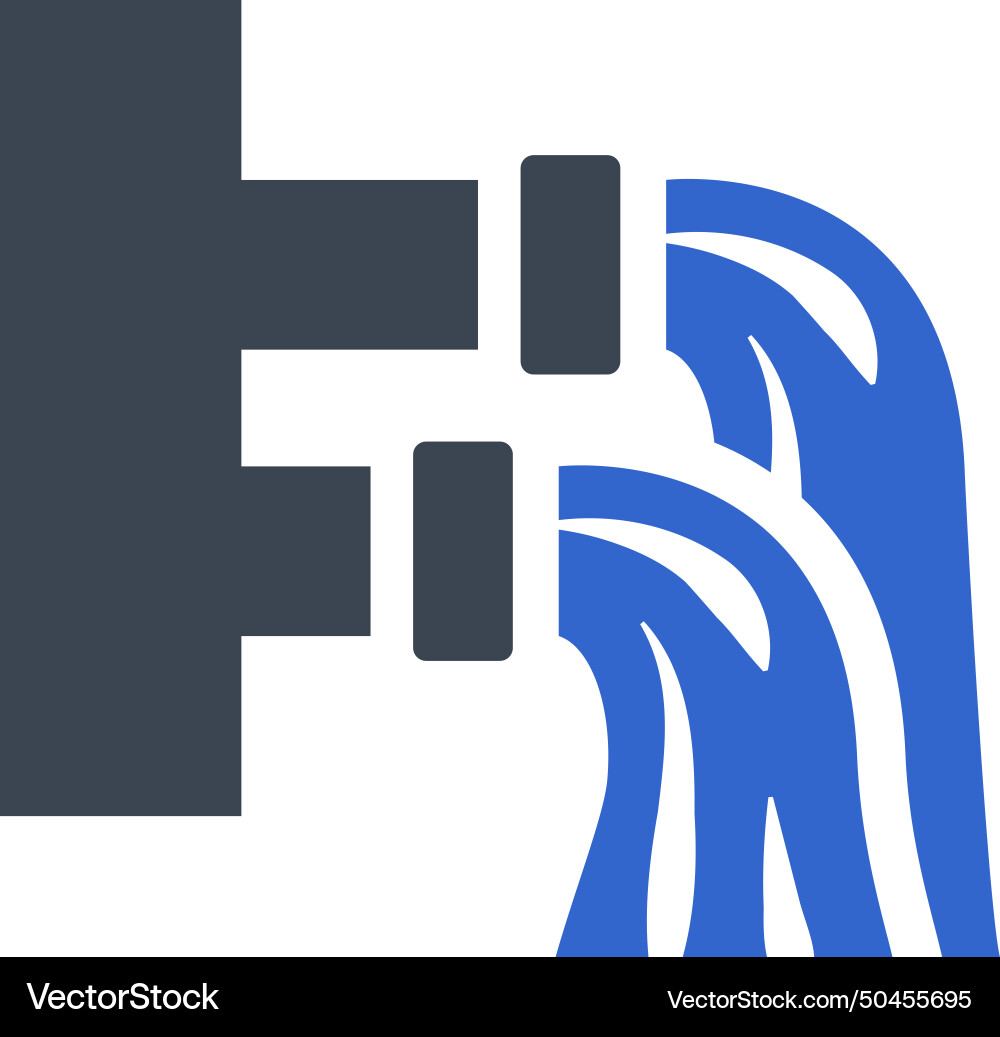 Industrial sewage icon Royalty Free Vector Image