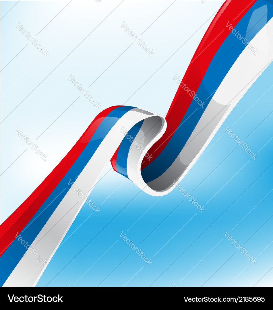 Russian Ribbon Flag Royalty Free Vector Image - VectorStock