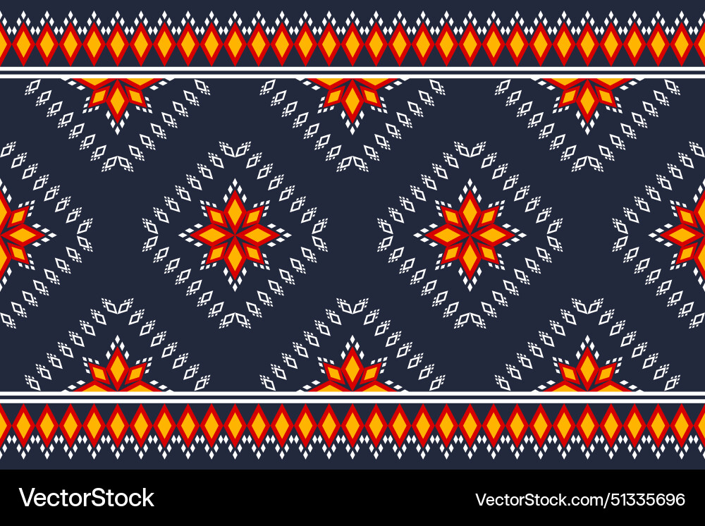Carpet floral pattern art geometric ethnic flower Vector Image