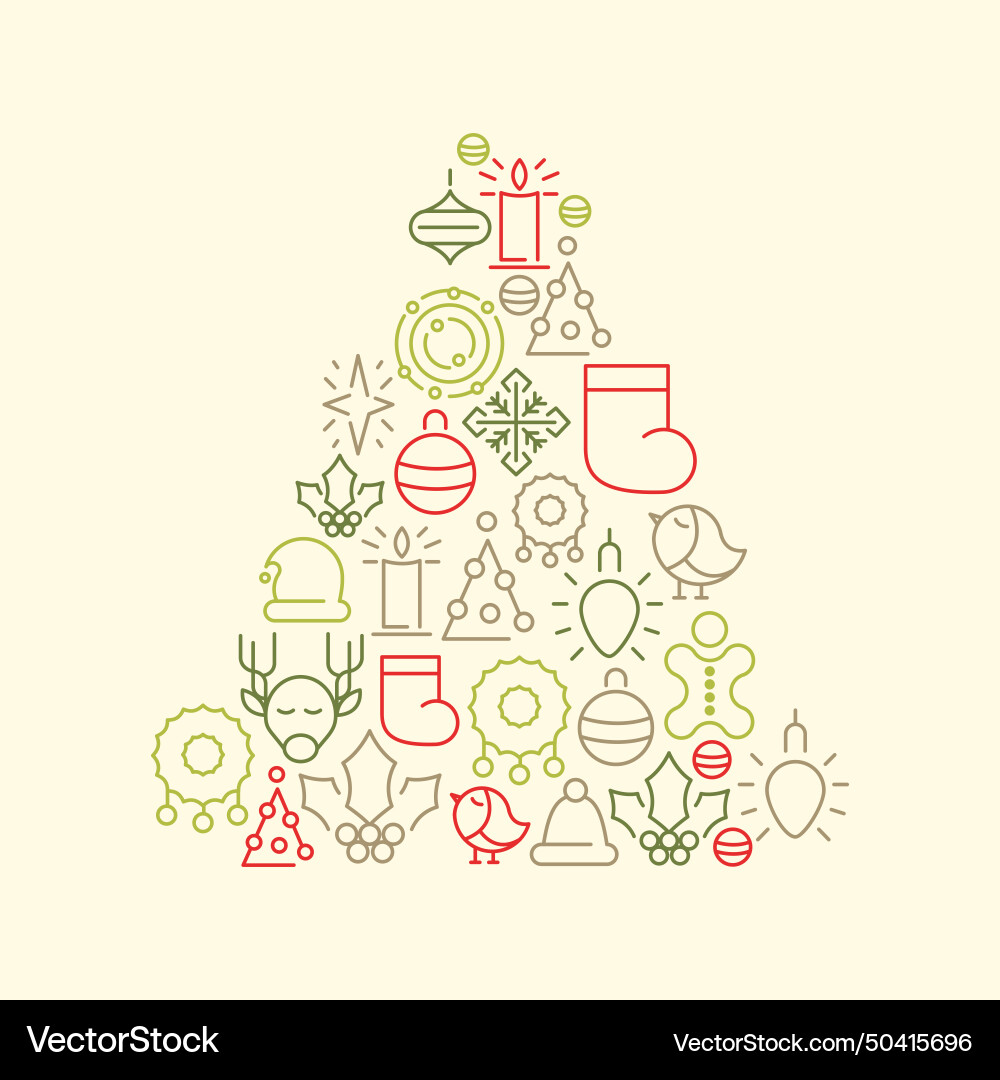 Christmas icons background Royalty Free Vector Image