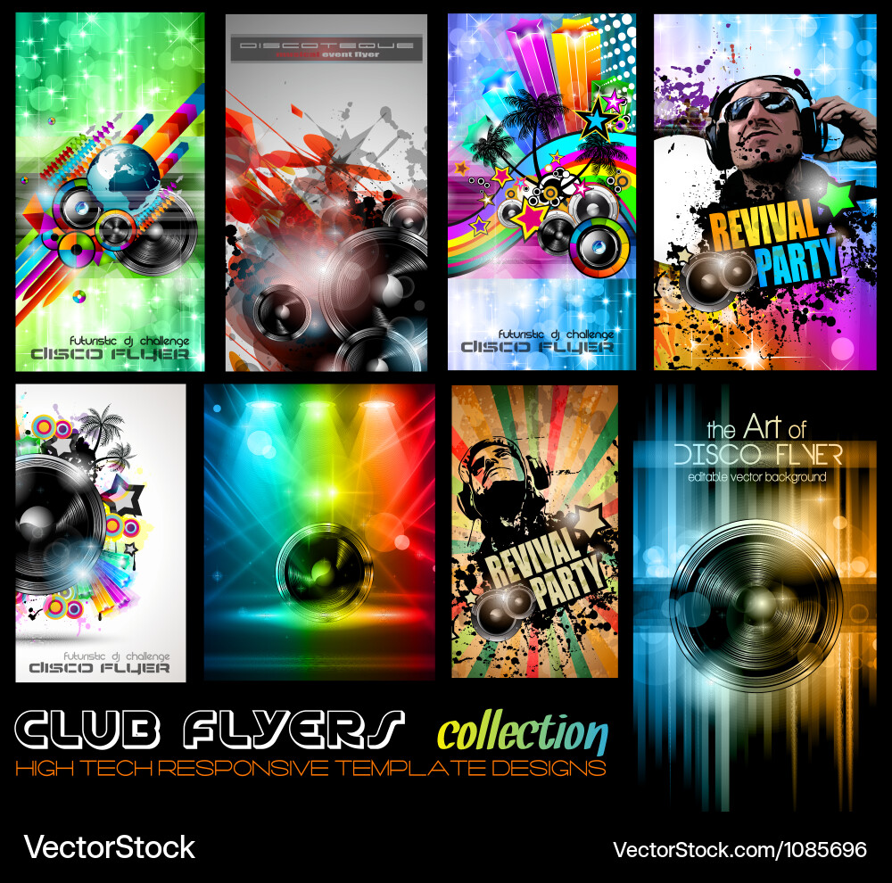 Club flyers ultimate collection - high quality Vector Image