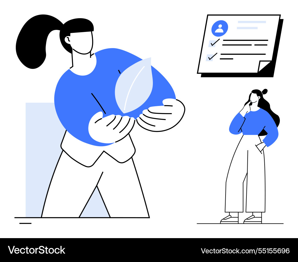 Environmental responsibility and self-questioning Vector Image