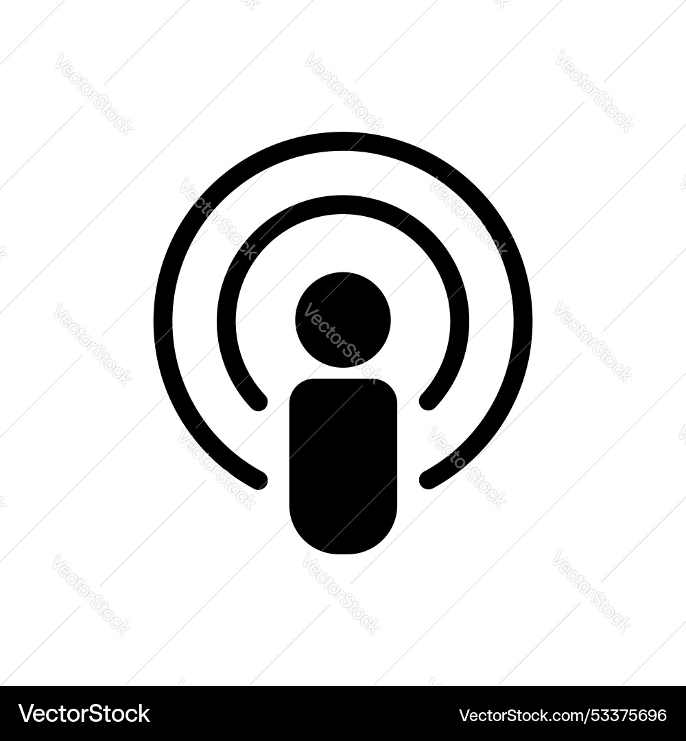 Podcast icon set transparent pod microphone Vector Image