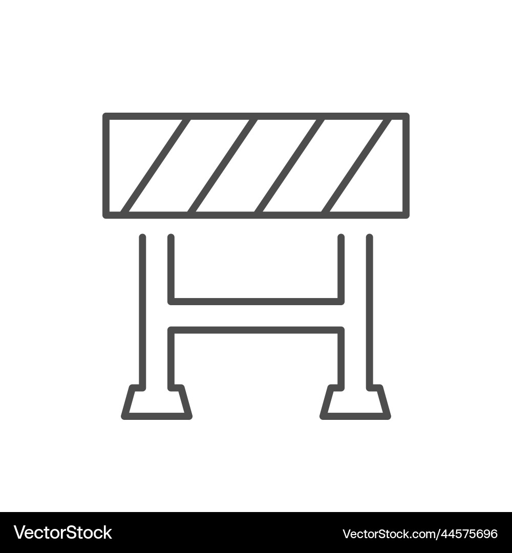 Striped road barrier line icon Royalty Free Vector Image
