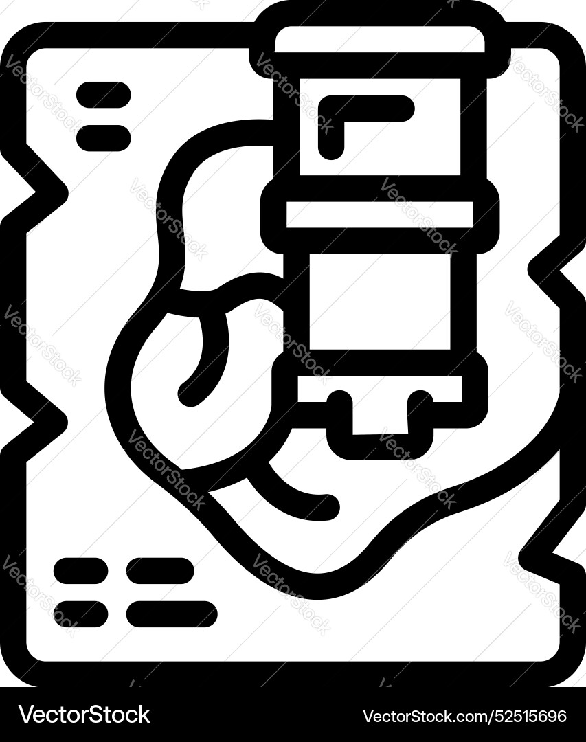 Water tank location marked on map for plumbing Vector Image