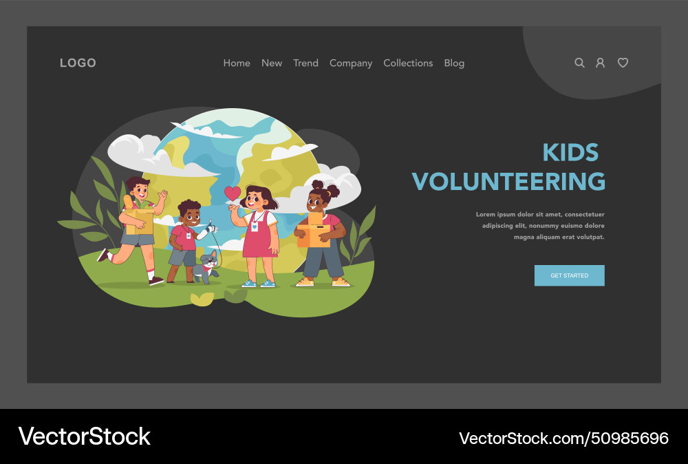 Young helpers concept Royalty Free Vector Image