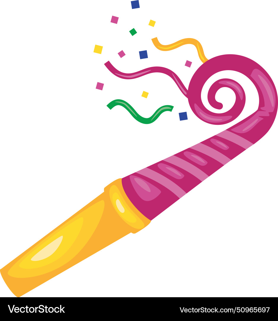 Birthday party blower Royalty Free Vector Image