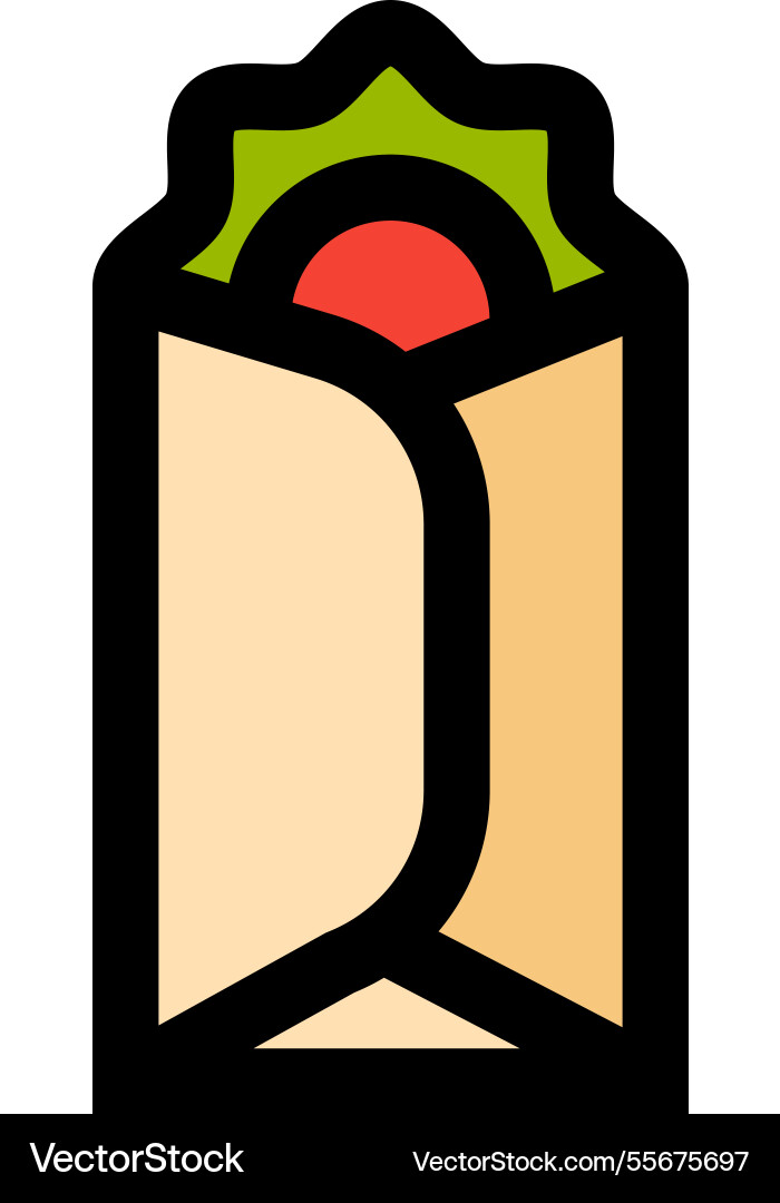 Burrito icon design Royalty Free Vector Image - VectorStock