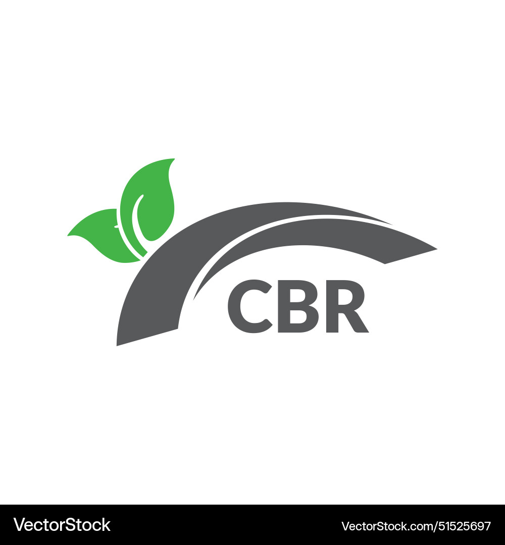 Cbr letter logo design on white background Vector Image