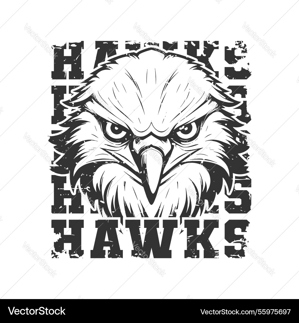 Hawks clip art design mascot Royalty Free Vector Image