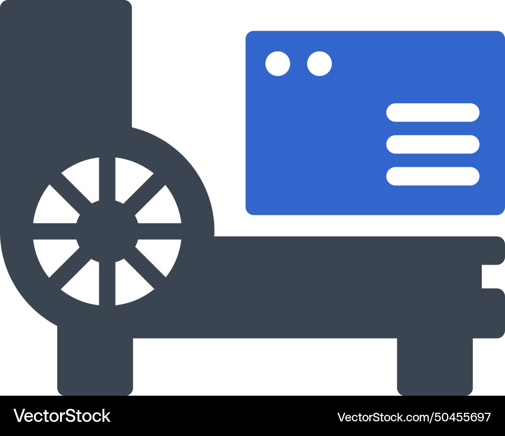 Industrial machine icon Royalty Free Vector Image