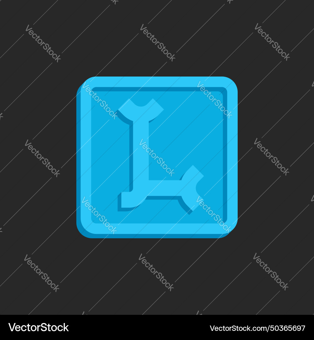 Letter l monogram 3d logo resembling an isometric Vector Image