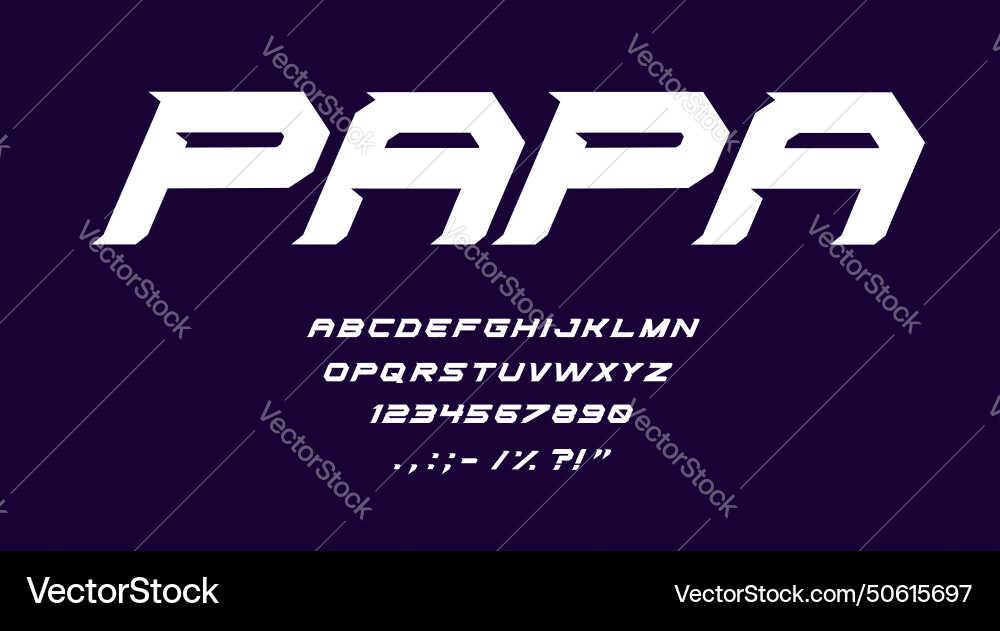 Modern sport font car racing type bold typeface Vector Image