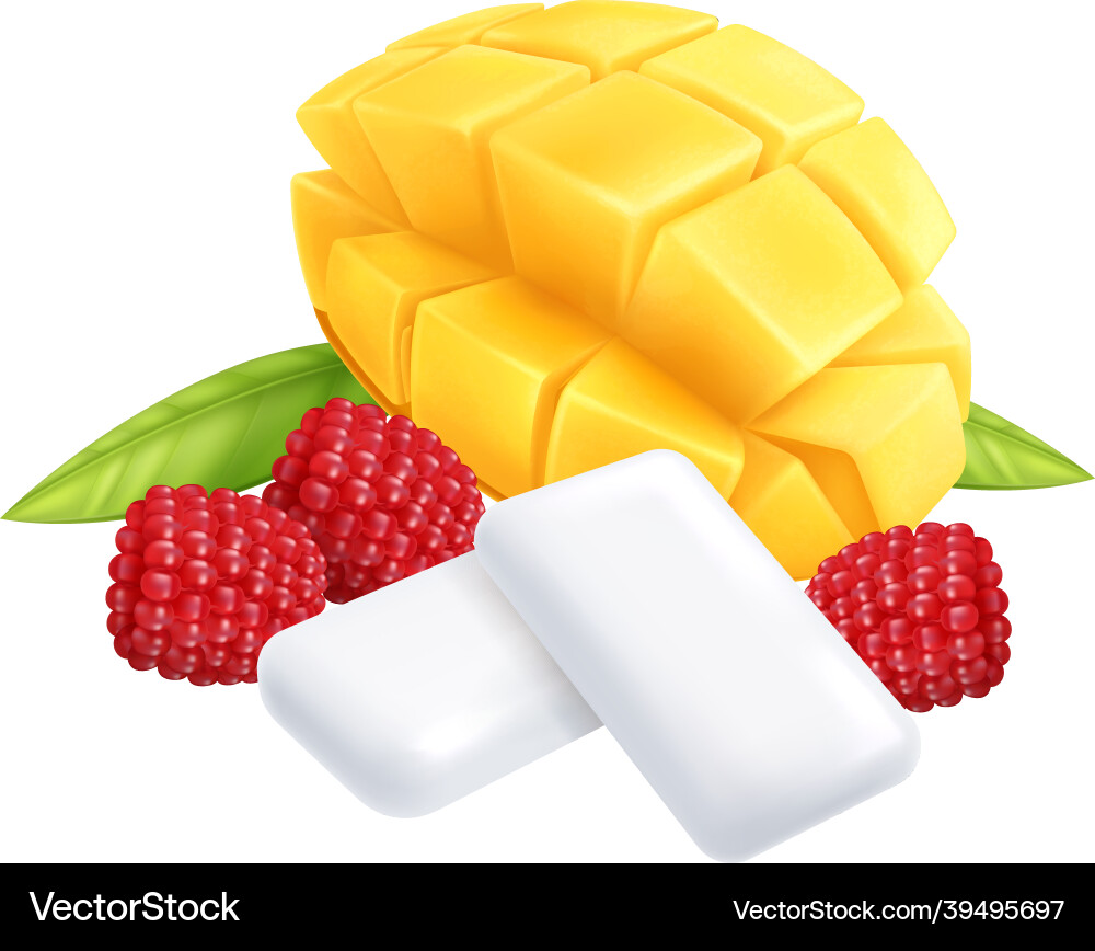 Realistic chewing gum Royalty Free Vector Image