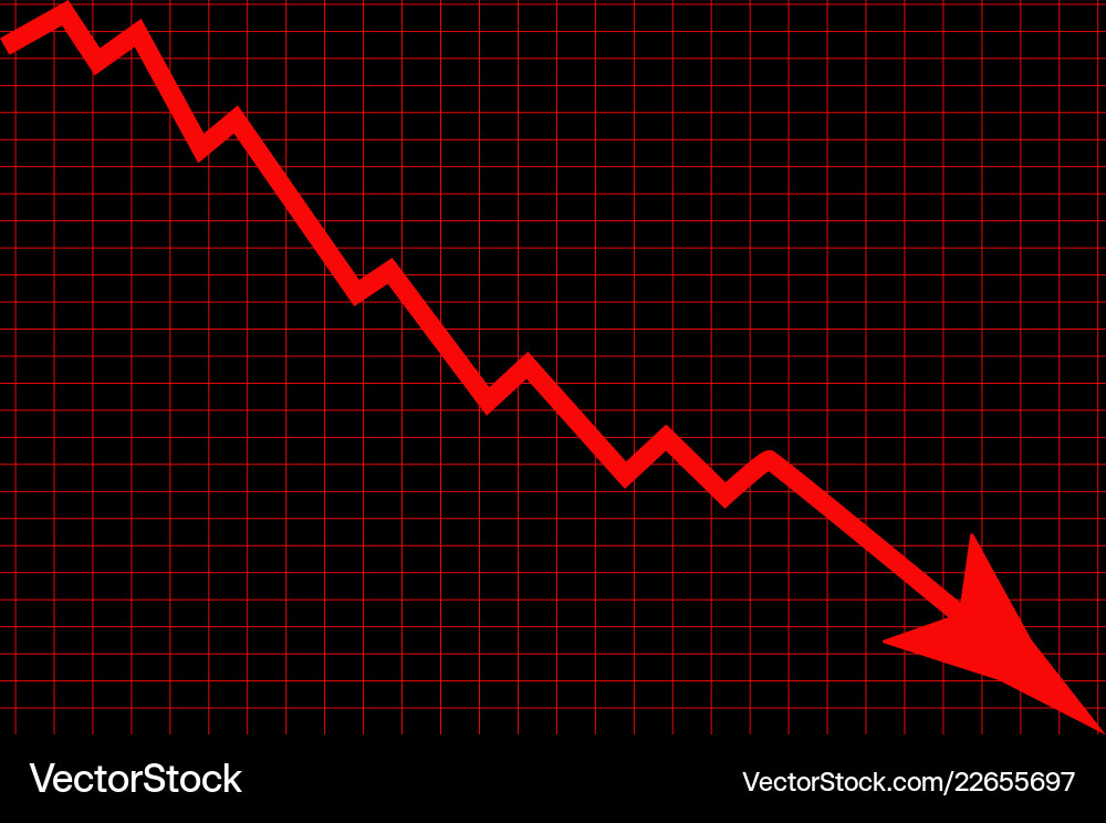 Stock market crash Royalty Free Vector Image - VectorStock