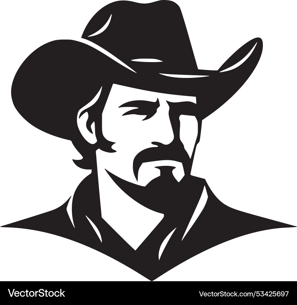 Western - minimalist and simple silhouette Vector Image
