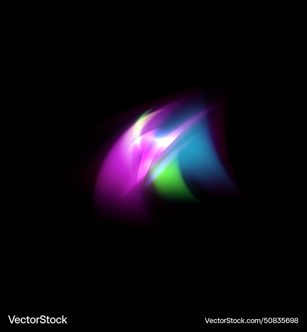 Bright cosmic flash with neon prism effect Vector Image