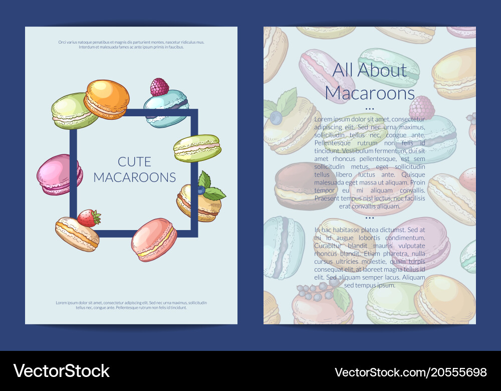 Card flyer or brochure template for sweet Vector Image