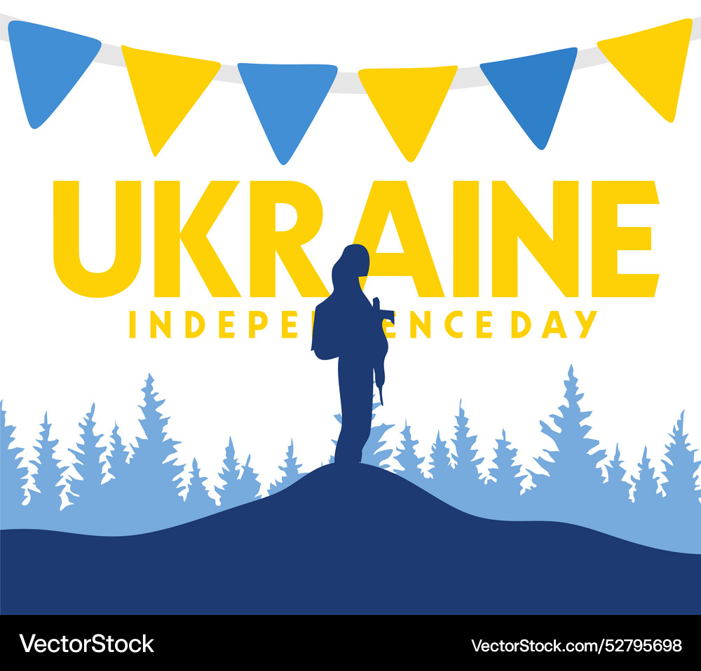 Happy ukrainian independence day Royalty Free Vector Image