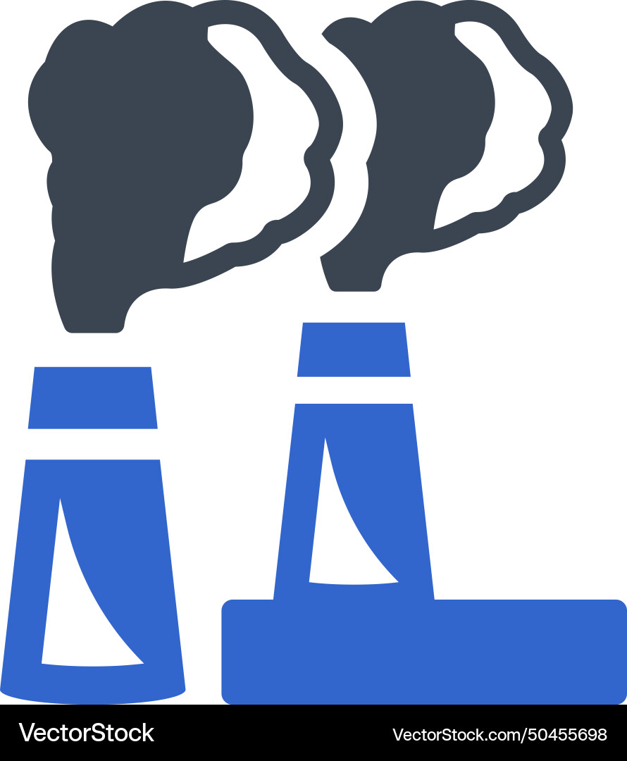 Industry smoke pollution icon Royalty Free Vector Image