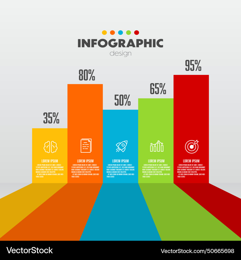 Infographics template colorful for diagrams Vector Image