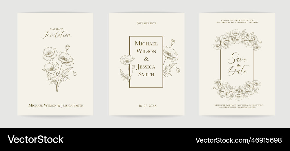 Marriage design template with custom names Vector Image