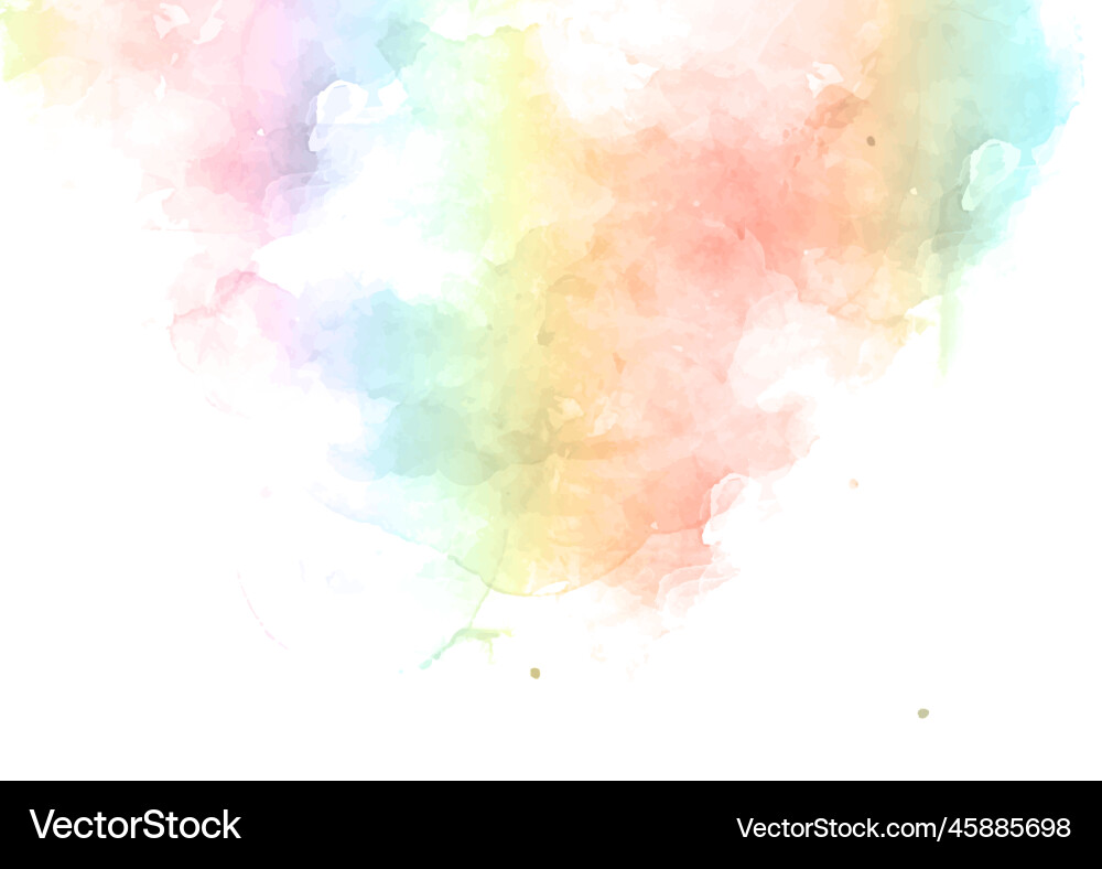 Pastel coloured hand painted watercolour Vector Image