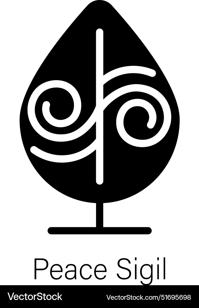 Peace sigil Royalty Free Vector Image - VectorStock