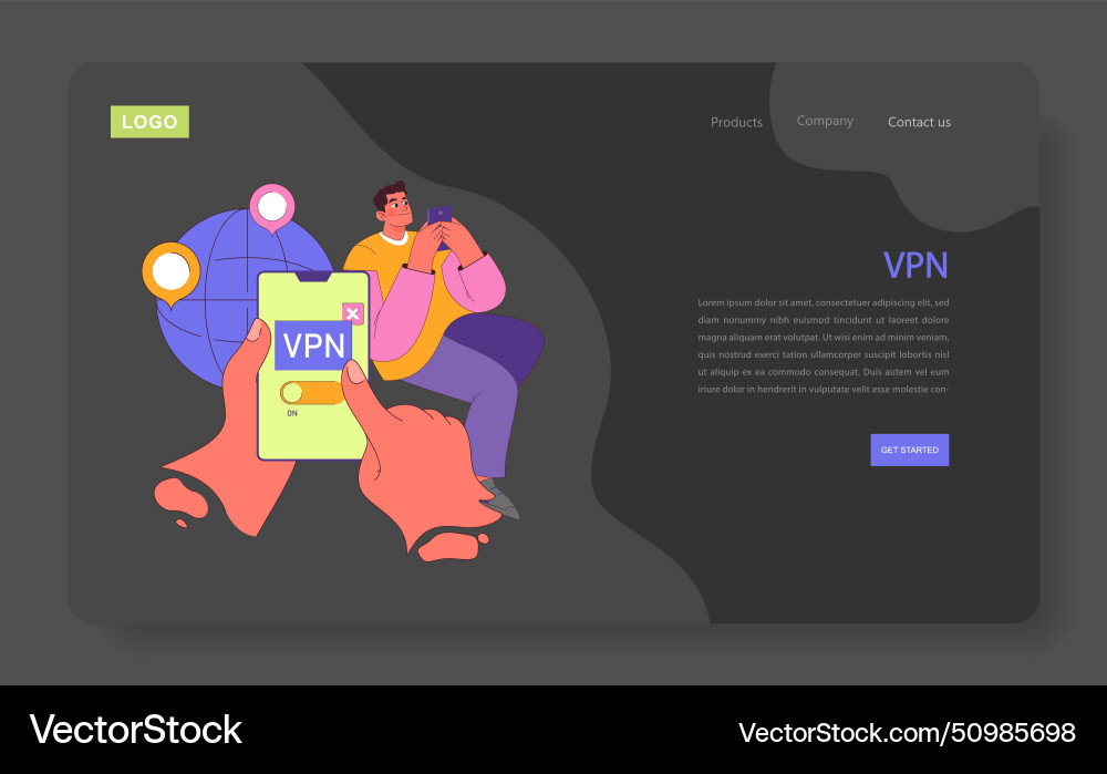Vpn concept Royalty Free Vector Image - VectorStock
