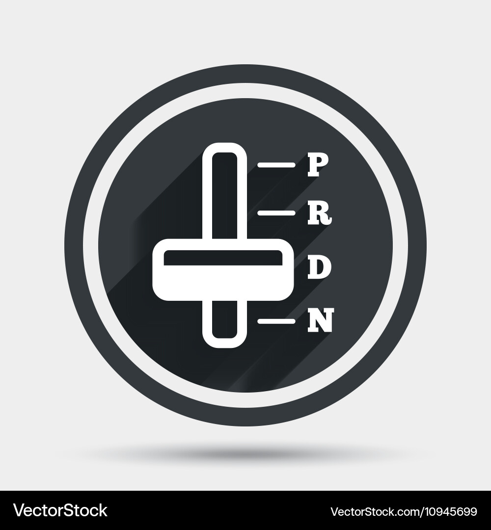Automatic transmission sign icon auto control Vector Image