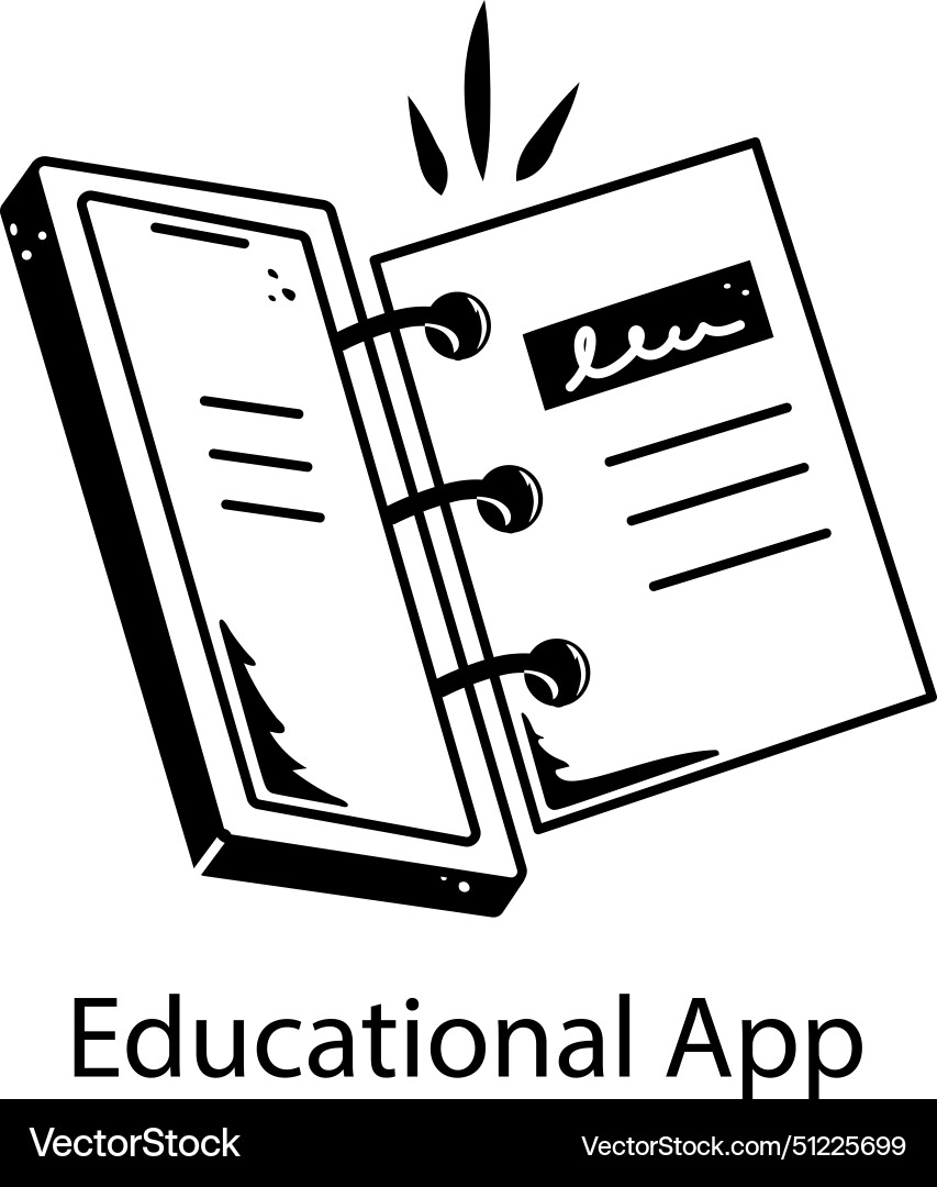Educational app Royalty Free Vector Image - VectorStock