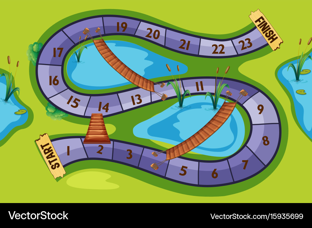 Game template with park background Royalty Free Vector Image