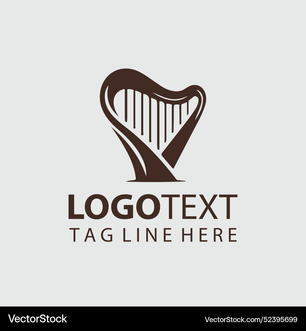 Harp logo Royalty Free Vector Image - VectorStock