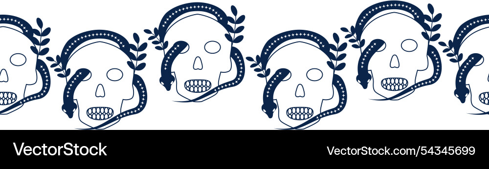 Horizontal border set magic and heavens seamless Vector Image