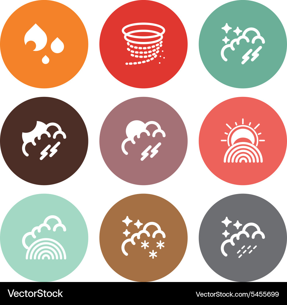 Natural weather icons Royalty Free Vector Image