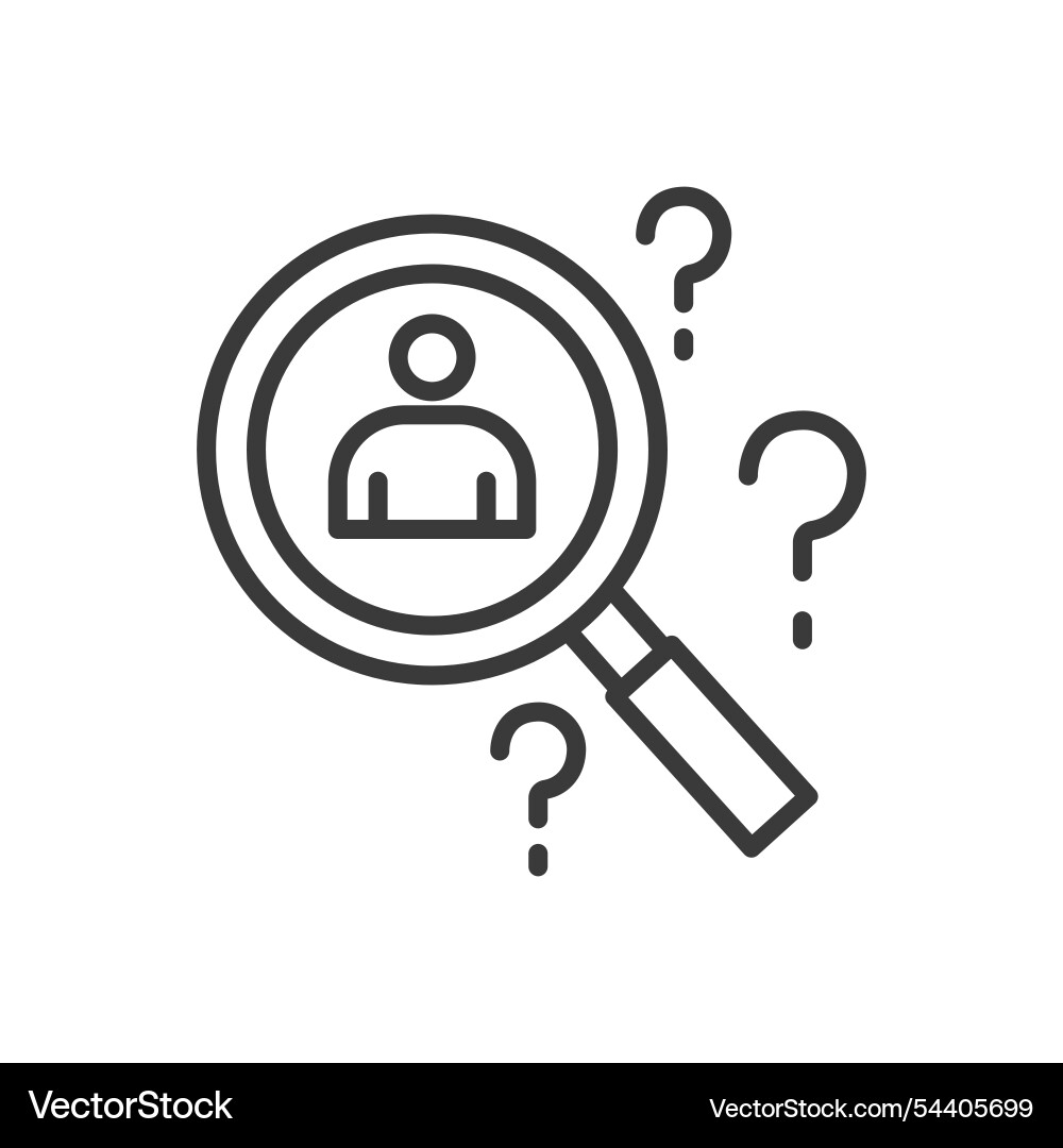 People search icon in line design Royalty Free Vector Image