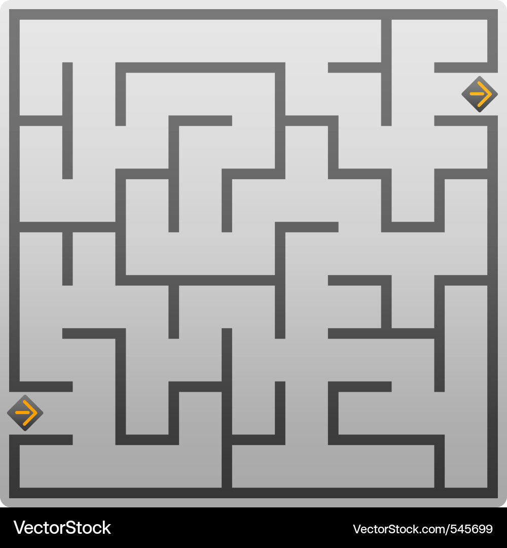 Kleine graue Labyrinth Lizenzfreies Vektorbild