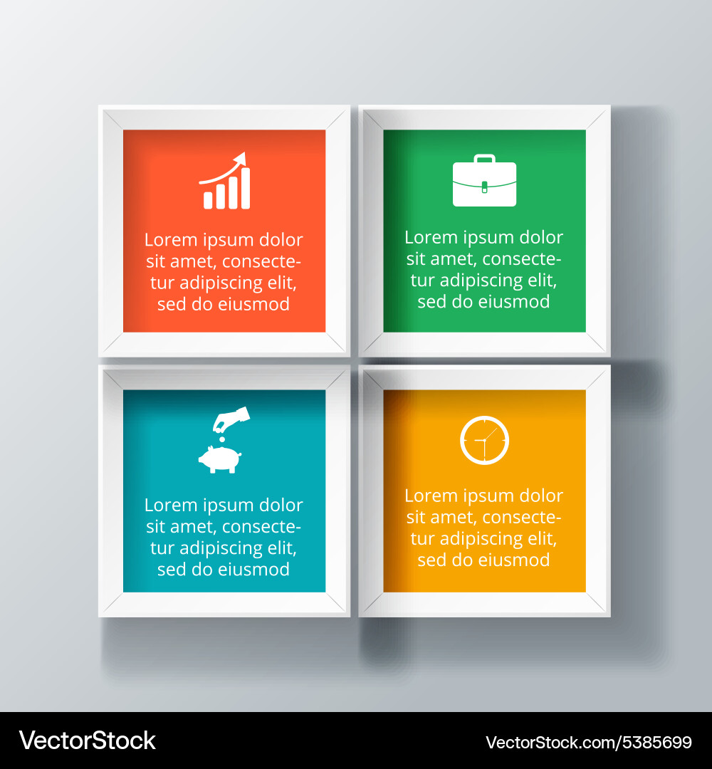 Squares for infographic Royalty Free Vector Image