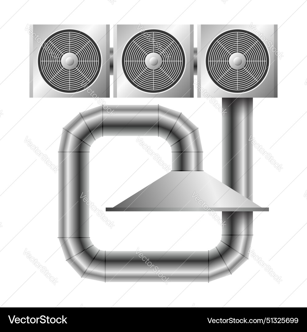 Ventilation system fans isolated Royalty Free Vector Image