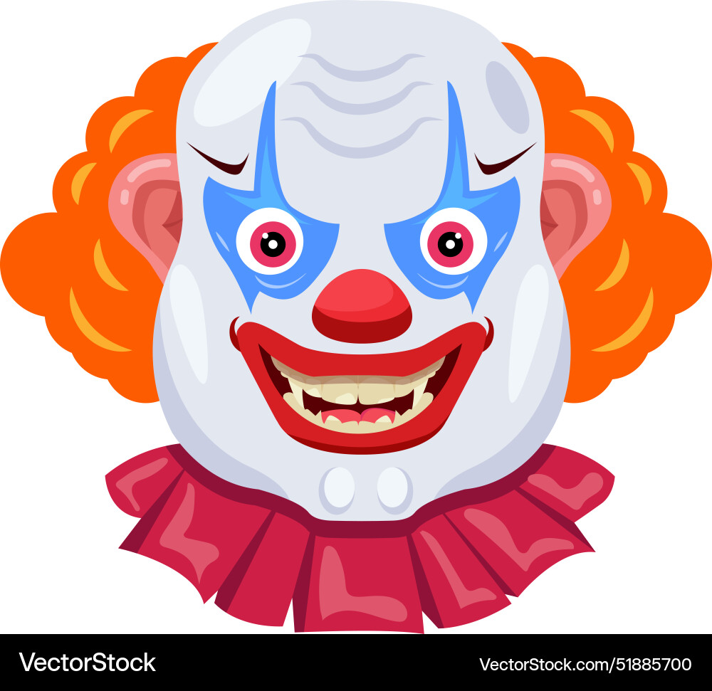 Basic cartoonist style of buffoon head Royalty Free Vector