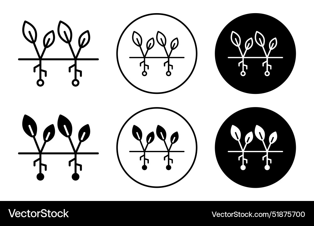 Growing plants technology icon outline flat Vector Image